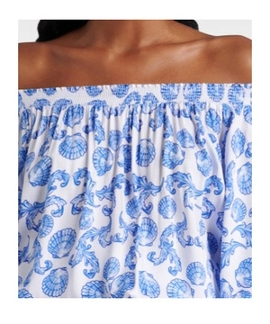Melissa Odabash Micha Printed Tiered Mini Dress