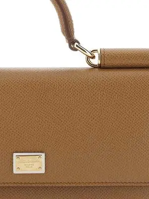 Dolce & Gabbana Logo Plaque Foldover Top Clutch Bag