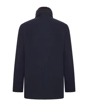 MOORER Fur-collar Coat