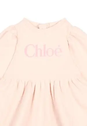 Chloé Logo-print Long-sleeve Dress
