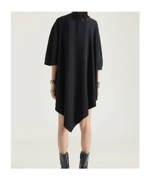 Givenchy Asymmetrical Crepe Cady Dress With Bow Detail - Black