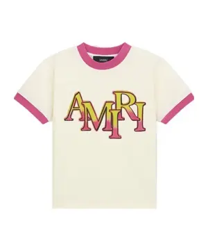 Amiri Staggered Ringer T-shirt - Ivory