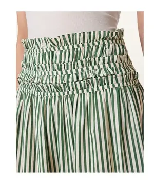 ALLSAINTS Kali Smocked Stripe Skirt