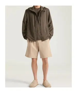 Givenchy Bermuda Shorts In Fleece With Paris Gros Grain - Light Brown
