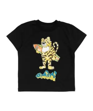 Amiri Tiger-print Logo-print T-shirt - Black