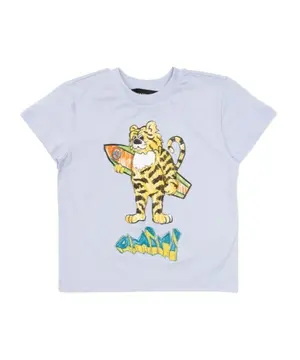 Amiri Tiger-print T-shirt - Light Blue