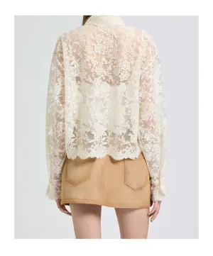 Ermanno Scervino Embroidered Tulle Shirt With Matching Top