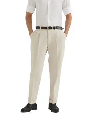 Brunello Cucinelli Gabardine Trousers - Panama Color
