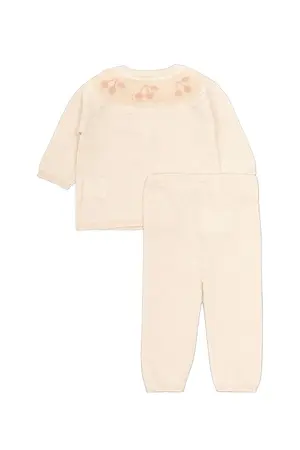 Bonpoint Two-piece Set Of Button-down Sweater And Trousers