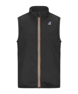 K-WAY Stand-collar Zip-up Vest - Black