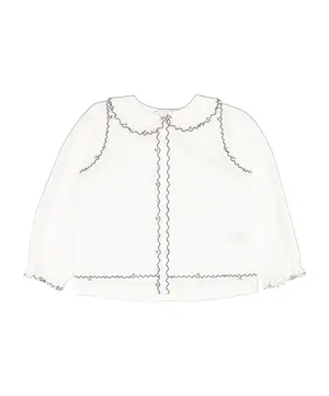Bonpoint Maneke Embroidered Ruffle Blouse