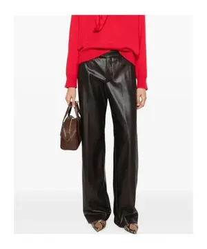 BERWICH Faux-leather Wide-leg Trousers