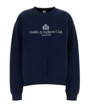 SPORTY  RICH Long-sleeve Sweatshirt - Navy Blue