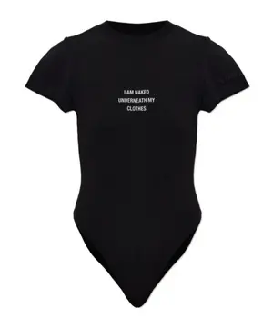 Vetements Short-sleeved Bodysuit - Water-washed Black