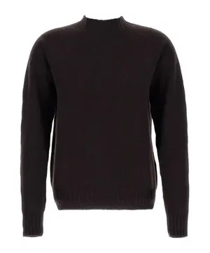 DRUMOHR Wool Crew-neck Sweater - Dark Brown