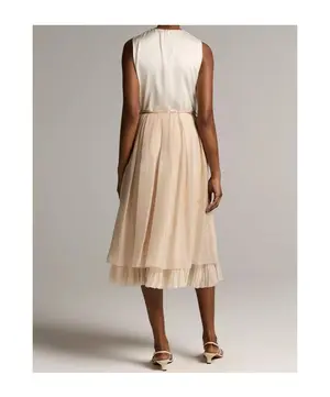 Vince Pleated Layered Skirt