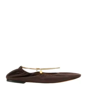 Stella McCartney Pleated Detail Flats - Brown