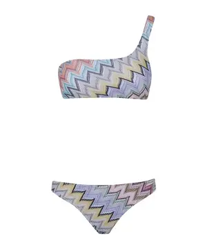 Missoni One-shoulder Zigzag Bikini Set - Multicolor