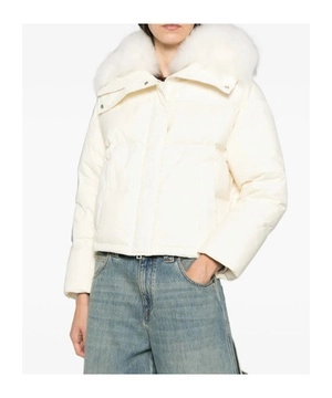 YVES SALOMON Fur-trim Puffer Jacket