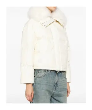YVES SALOMON Fur-trim Puffer Jacket
