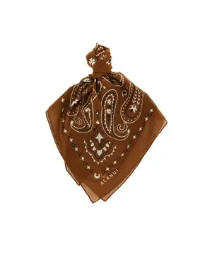 Alanui Paisley Bandana Scarf - Brown