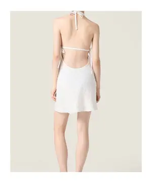 Miu Miu Cady Eyelet Lace Mini-dress