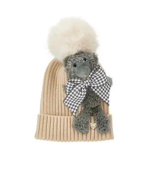 Monnalisa Monnalisa Pom-Pom Teddy-Bear Beanie Hat No