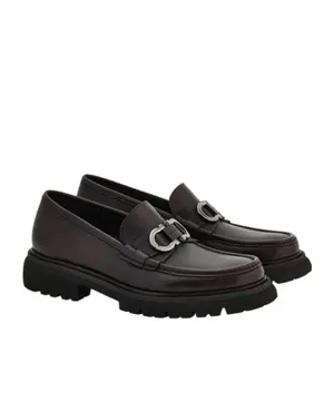 FERRAGAMO Gancini Embellishment Moccasins