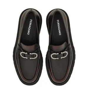 FERRAGAMO Gancini Embellishment Moccasins