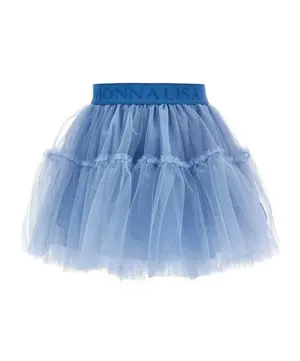 Monnalisa Ruffled Tulle Skirt - Blue