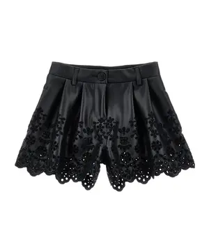 Ermanno Scervino Broderie-anglaise Scalloped-hem Shorts