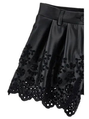 Ermanno Scervino Broderie-anglaise Scalloped-hem Shorts