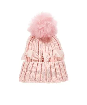 Monnalisa Bow-detail Beanie Hat