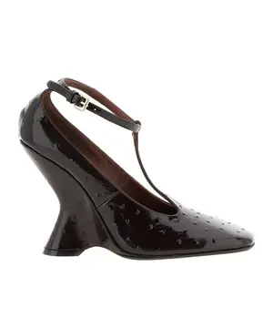 Dries Van Noten Square-toe High Heels - Bordeaux Red