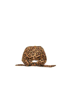 Monnalisa Leopard-print Bow-detail Baseball Cap