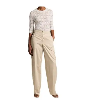 Vince High-waisted Casual Pants - Nude