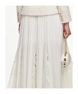 SELF-PORTRAIT Tailored Boucle And Chiffon Midi Dress