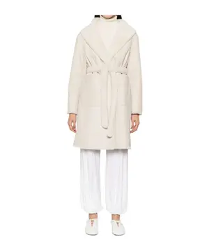 YVES SALOMON Long-sleeved Coat - White