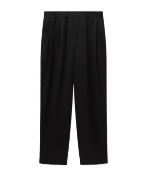 Kenzo Tailored Pleated Loose Pants In Wool And Silk