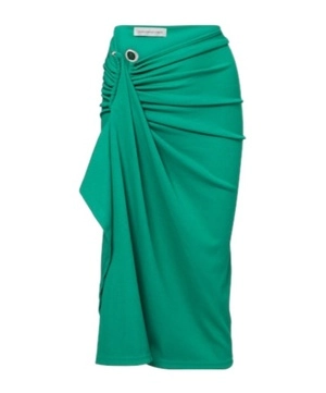 Christopher Esber Crystal Pendant Jersey Midi Skirt