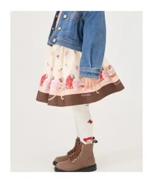 Monnalisa Floral Butterfly Print Skirt