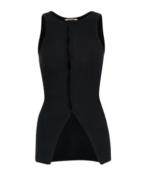 Auralee Button-up Tank Top - Black