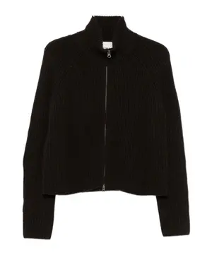 LISA YANG Long-sleeve Zip-up Cardigan - Brown