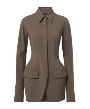 MUGLER Wool-blend Jacket - Brown