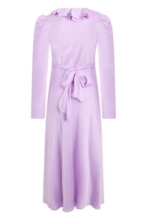Philosophy Di Lorenzo Serafini Long-sleeved Ruffled Neckline Wrap Dress