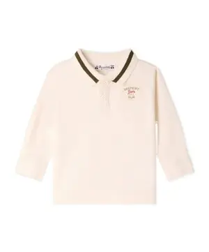 Bonpoint Long-sleeved Polo Shirt - Off White