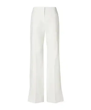 Fendi Linen And Cotton Trousers - White
