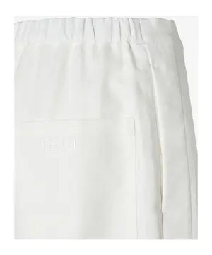 Fendi Linen And Cotton Trousers