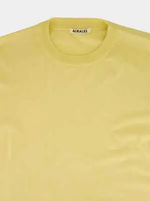 Auralee Fine-knit Cotton Crewneck Sweater
