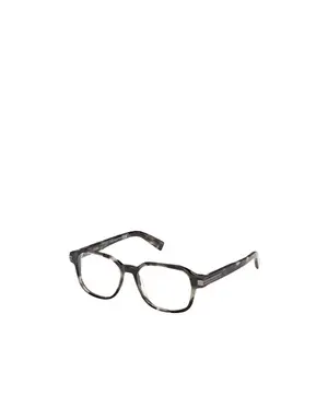 Zegna Square Frame Glasses - Coloured Havana